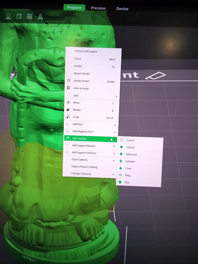 Modify the infill density in specific regions - Software - Creality ...