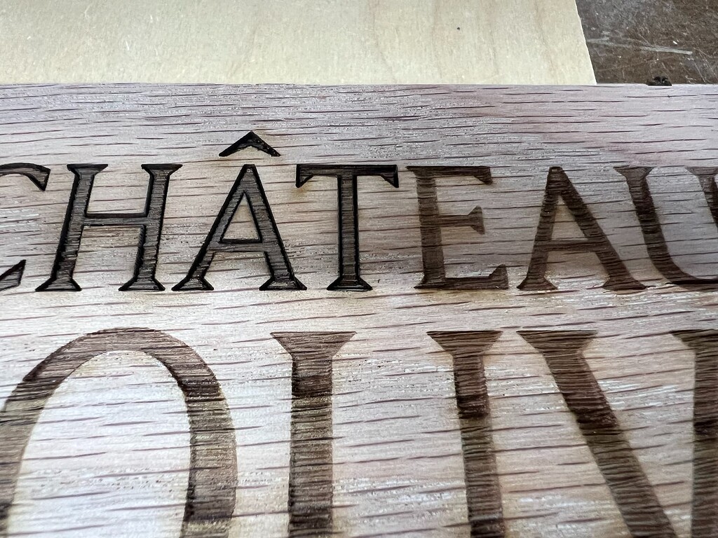 Engraving Text in Red Oak - Creality Falcon - Creality Community Forum