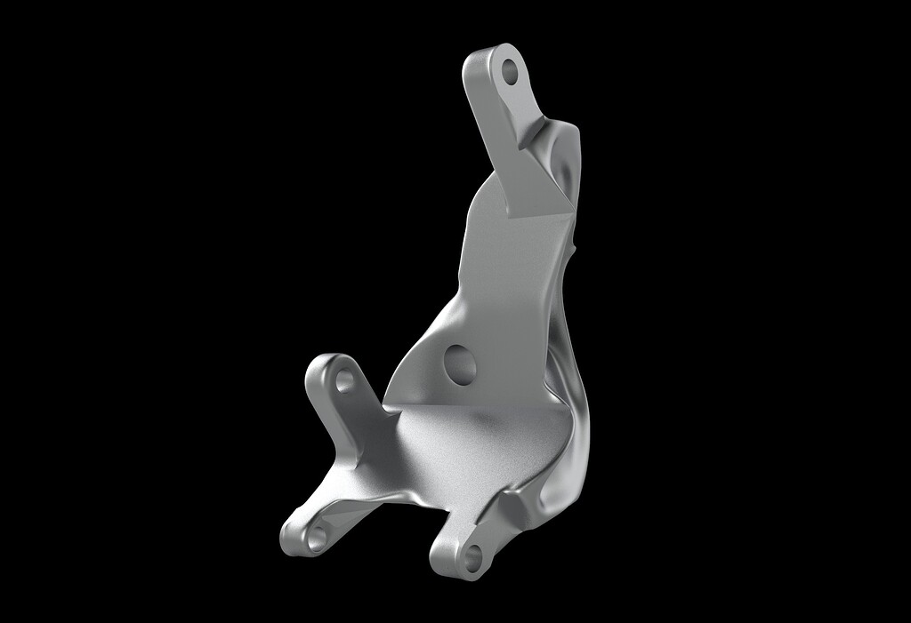 Topology Optimized Knuckle(Upright) of Skateboard - Original Model ...