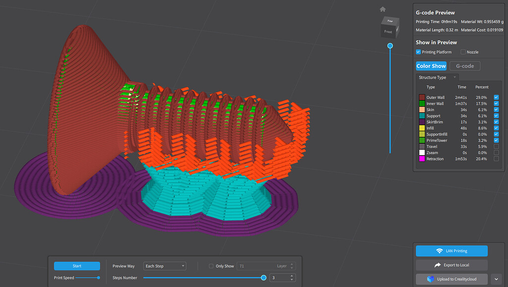 Weird red structures in Preview (and print!) - Creality Slicing ...