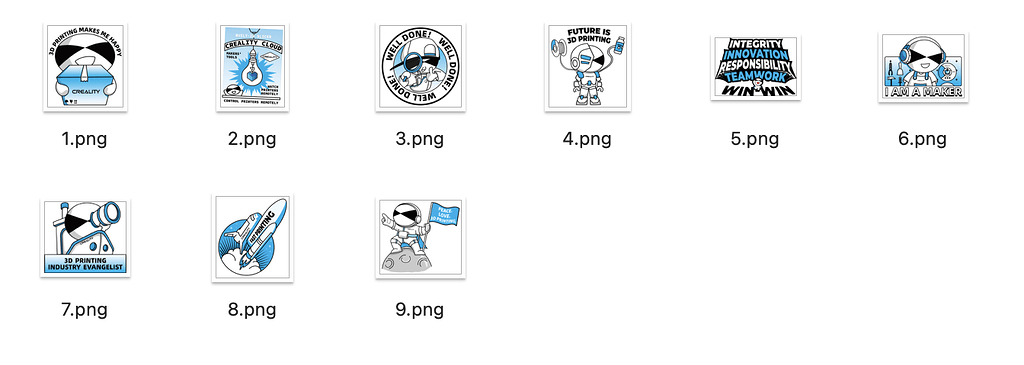 K1 Series Commemorative Stickers are here! - Creality Stickers & Pixel ...