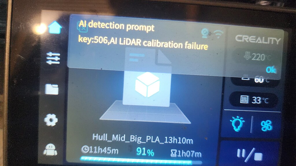 Key 506 fault code - Creality Flagship K1 Max - Creality Community Forum