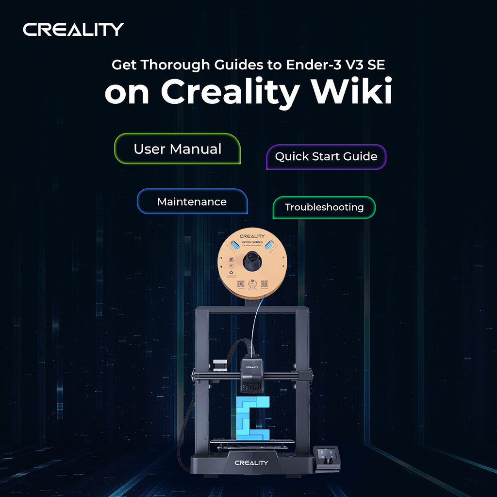 Knowledge Base of Ender-3 V3 SE is ready on Creality Wiki - News and Announcement - Creality ...