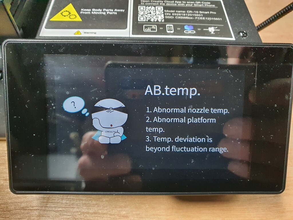 AB.temp error CR10 smart Pro - CR Series - Creality Community Forum