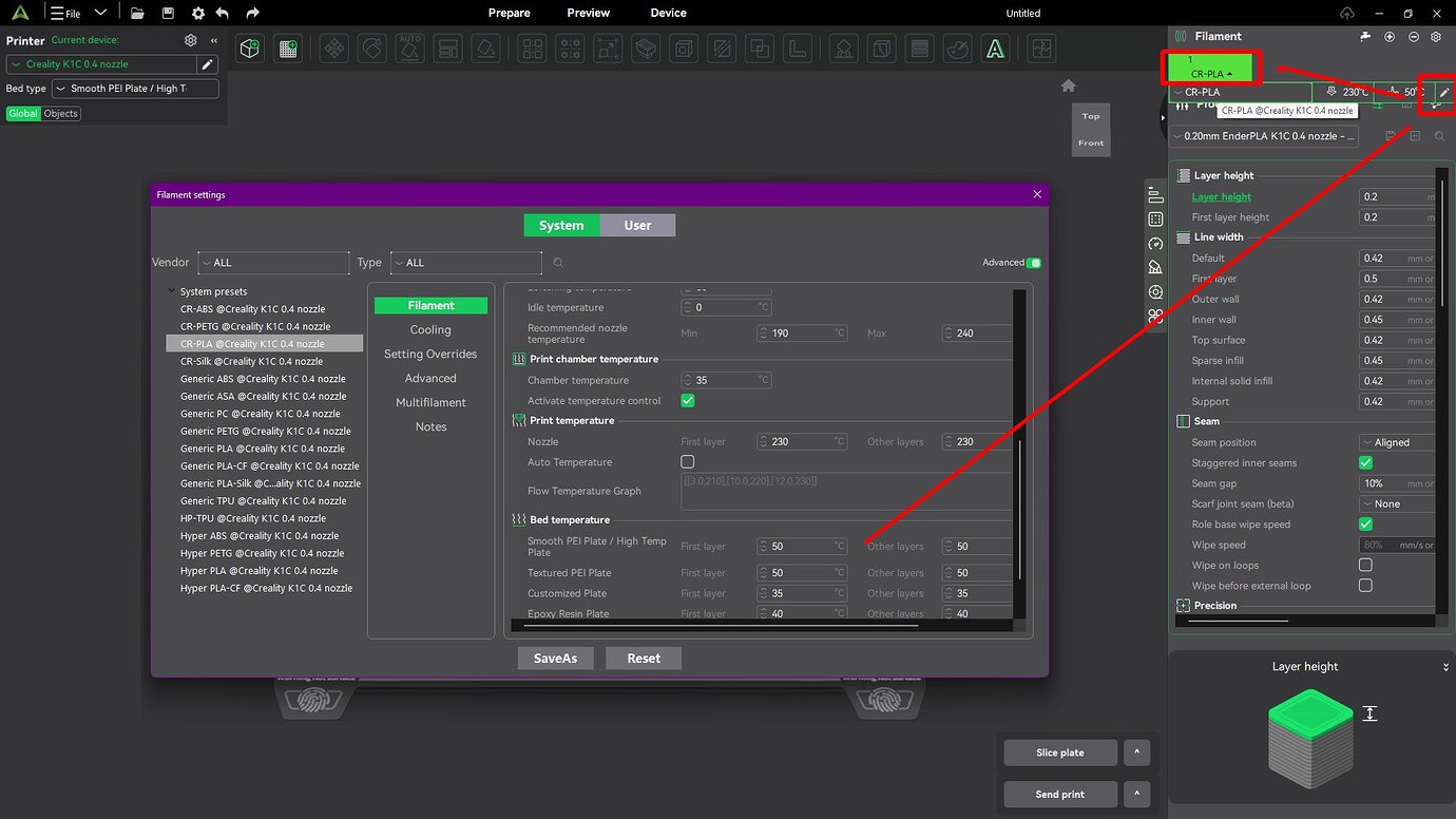 How do I set bed temperature in Creality Print? - Software - Creality ...