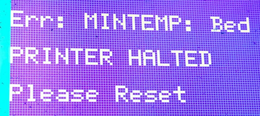Getting heatbed minitemp error-can't print after resetting - Ender-3 V3 ... Getting heatbed minitemp error-can't print after resetting - Ender-3 V3 ...