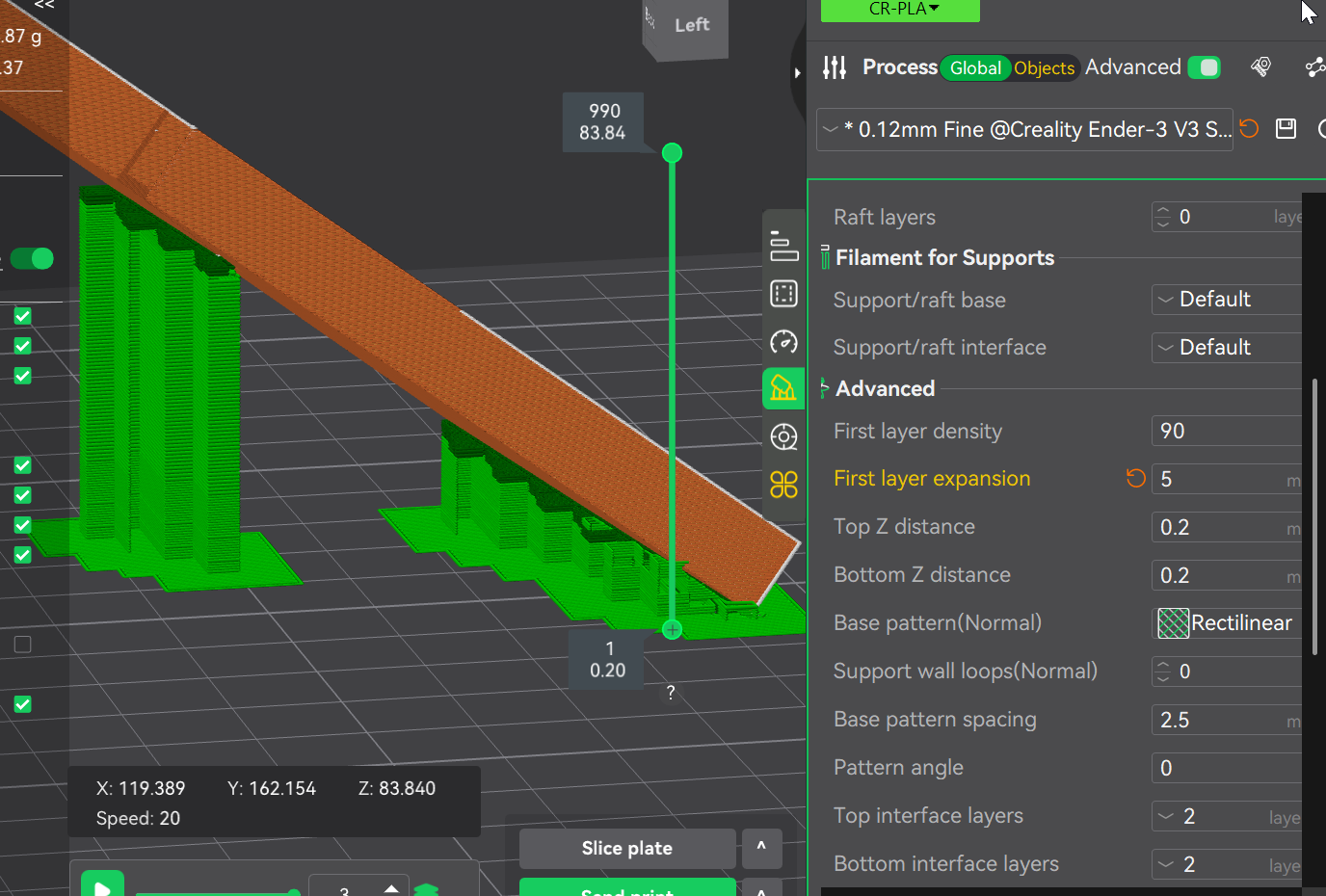 Change the size of the support brim - Creality Print V5 and Beyond ...