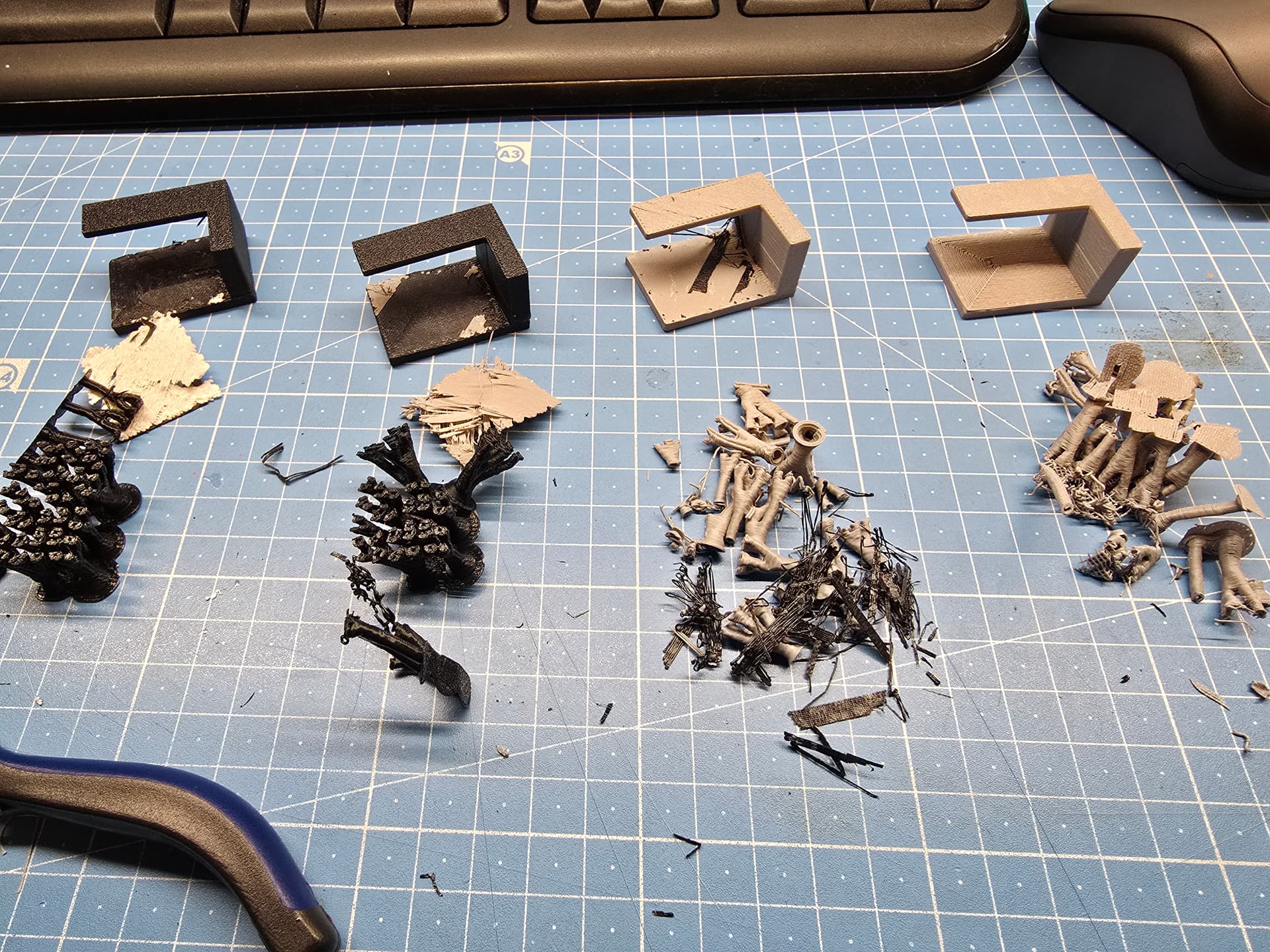 Using PLA for PETG support or vice versa, also using CoPE as support ...